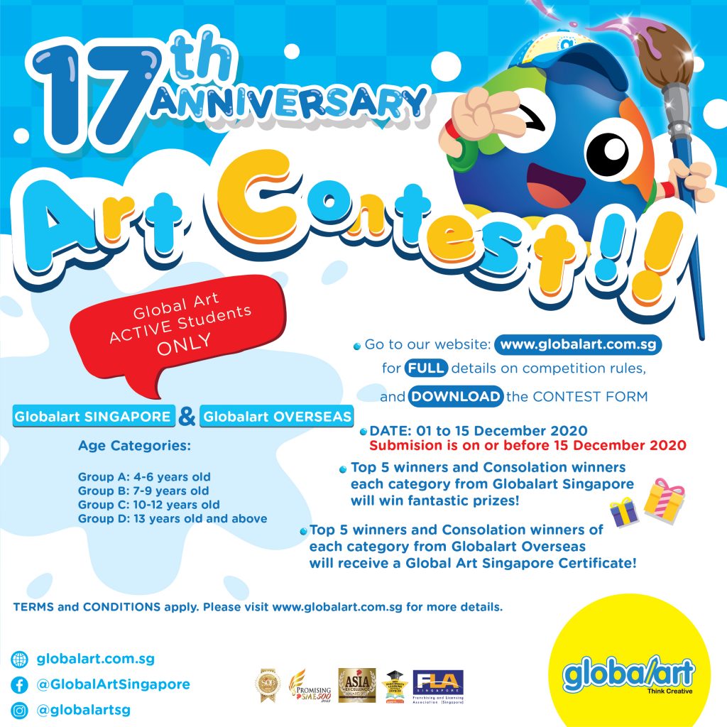 17th Anniversary Art Contest! - Best Art Classes Singapore (SG) | Get ...